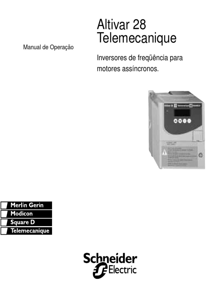 Manual Inversor Schineider ATV28 | PDF | Relé | Motores