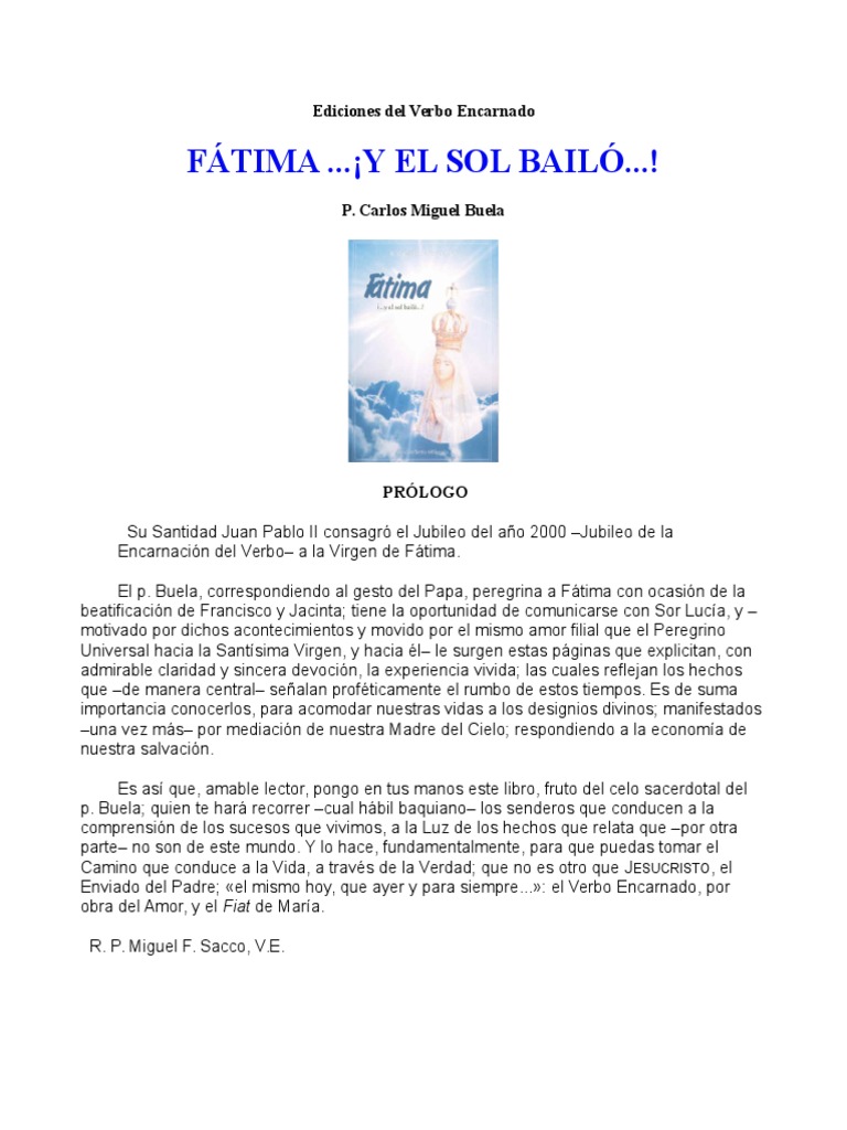 Fatima.... y El Sol Bailo | PDF | Nuestra señora de fátima | María ...