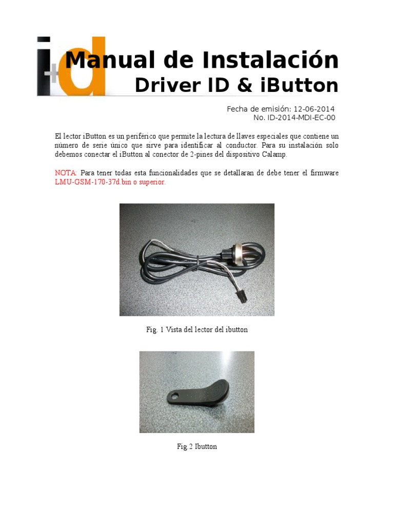 Instalación Driver ID (Ibutton) V1.0 | PDF | Hardware de la computadora ...
