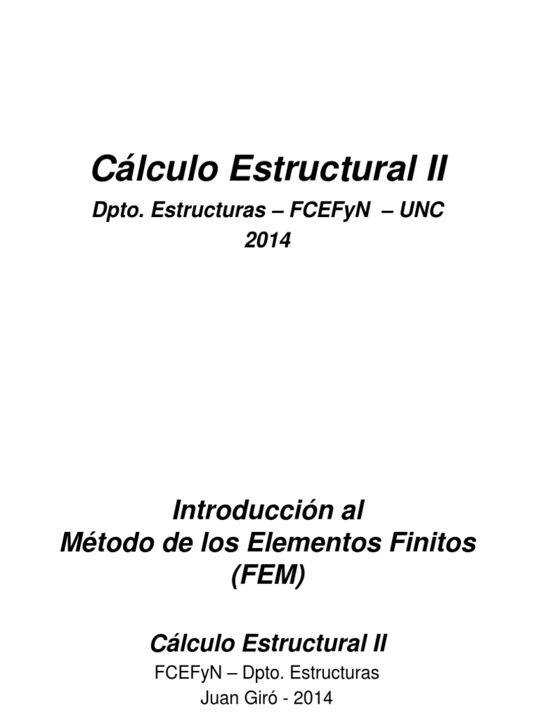 Teórico Método de Elementos Finitos | PDF | Método de elementos finitos ...