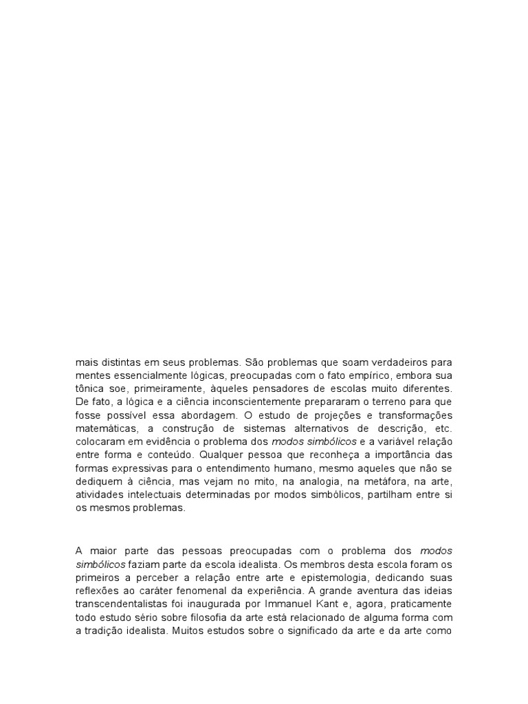 Suzanne Langer - Resumo | PDF | Humano | Idealismo