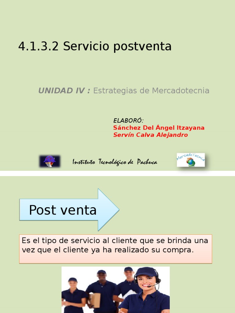 4.1.3.2 Servicio Postventa | PDF | Cliente | Marketing
