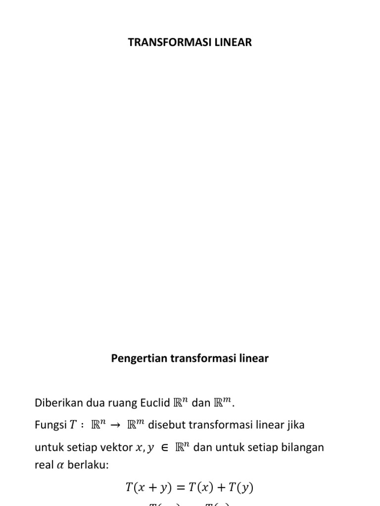 Transformasi Linear | PDF