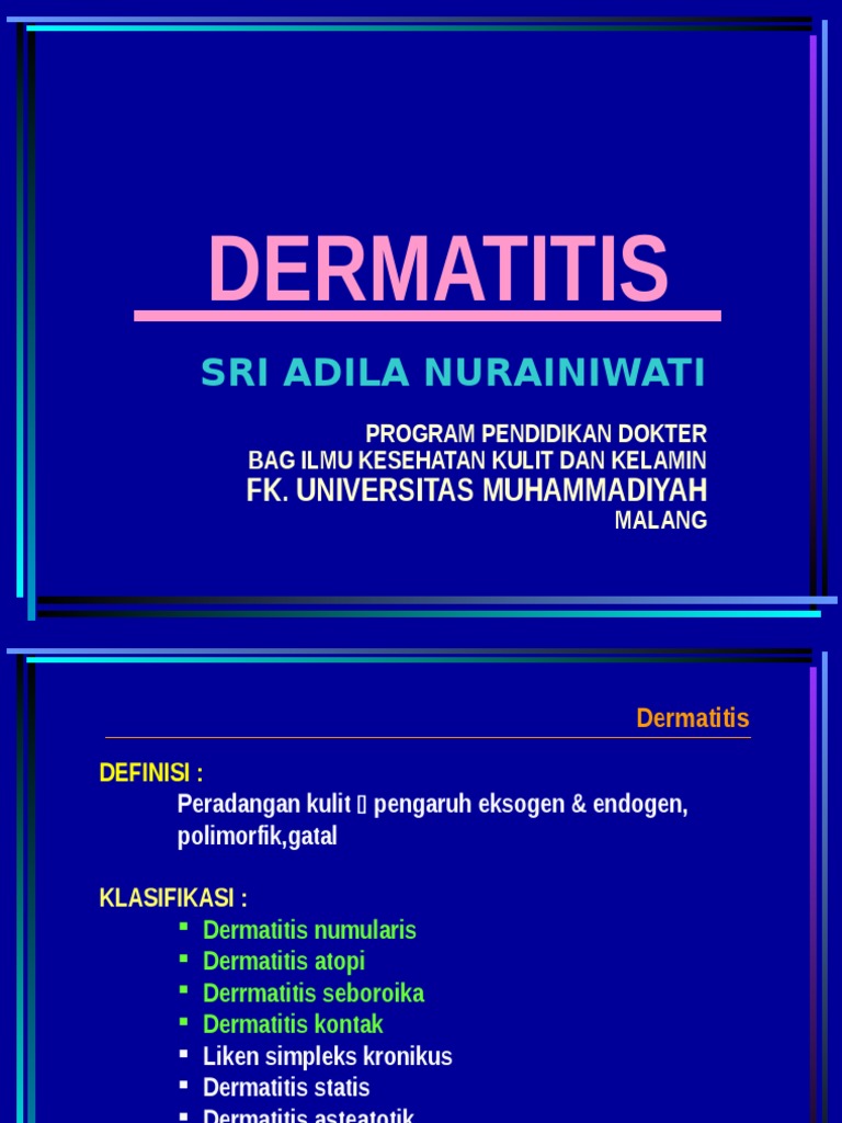 Dermatitis: Types and Management | PDF