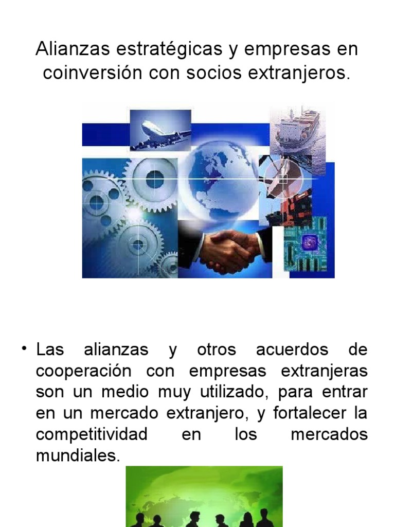 Alianzas Estrategicas y Empresas en Coinversion Con Socios | PDF