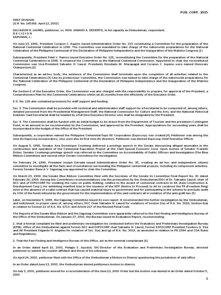 Pubcorp Cases | PDF | Prosecutor | Negligence