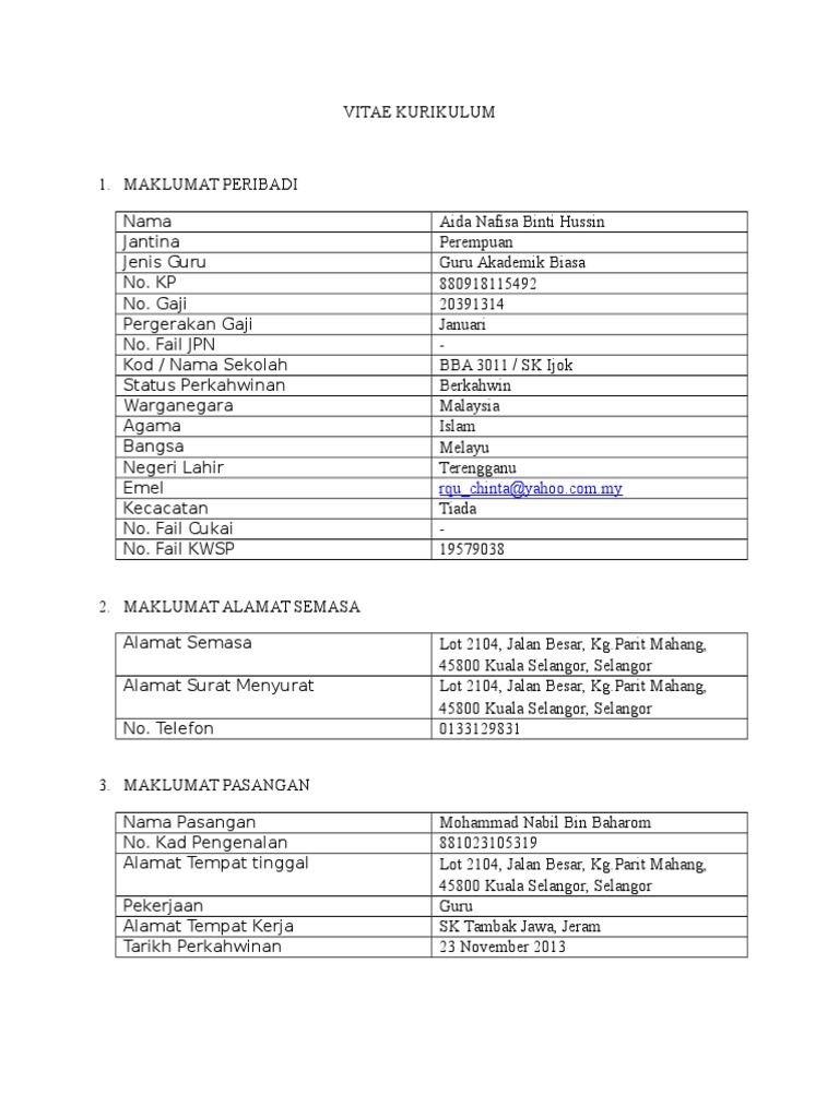 Fail PPB Individu | PDF