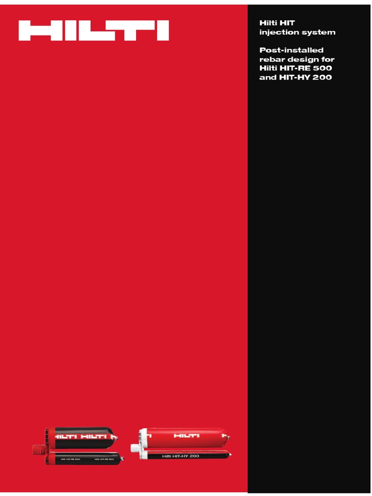 Hilti HIT System - Rebar Application | PDF | Structural Load | Concrete