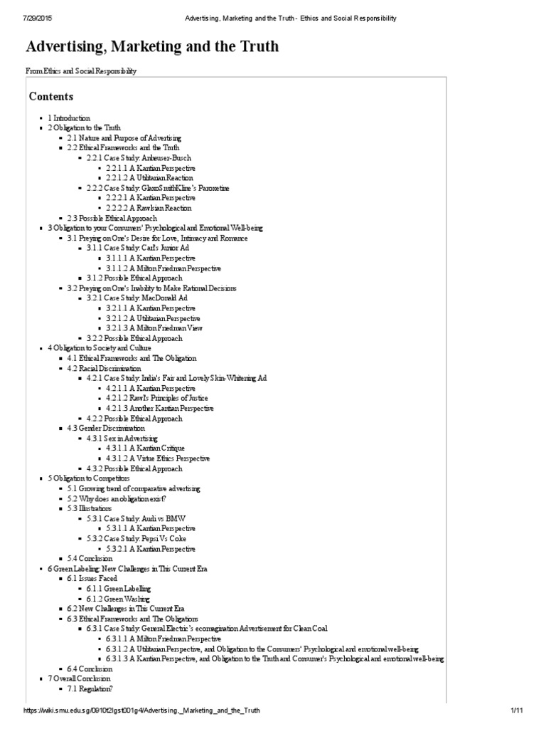 Ethical Advertising: Anheuser-Busch Case Study | PDF | Advertising ...