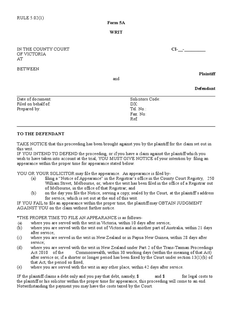 Writ | PDF | Writ | Domain Name Registrar