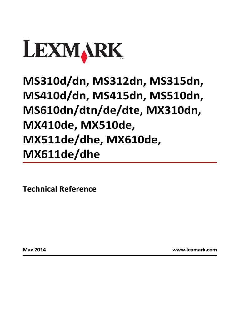 MX310 MX410 MX510 MX610 Technical Reference en | PDF | Typefaces ...