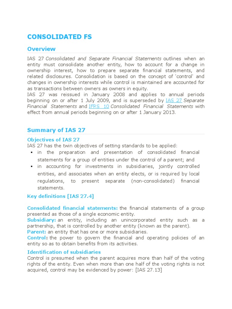 Consolidated Fs | PDF | International Financial Reporting Standards ...
