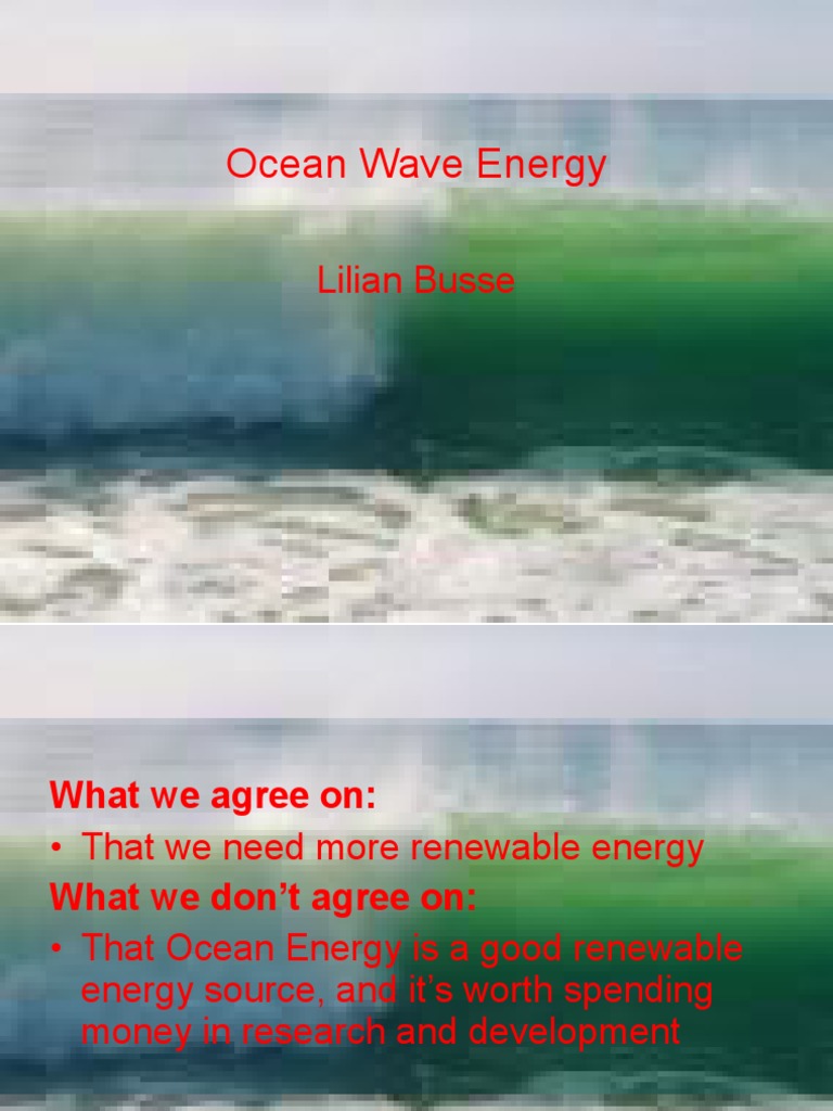 Ocean Wave Energy 102705 | PDF | Renewable Energy | Energy Development