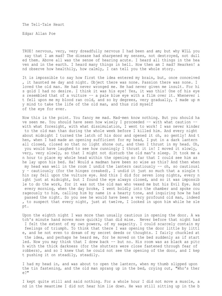 Edgar Allan Poe - Tell-Tale Heart, The | PDF