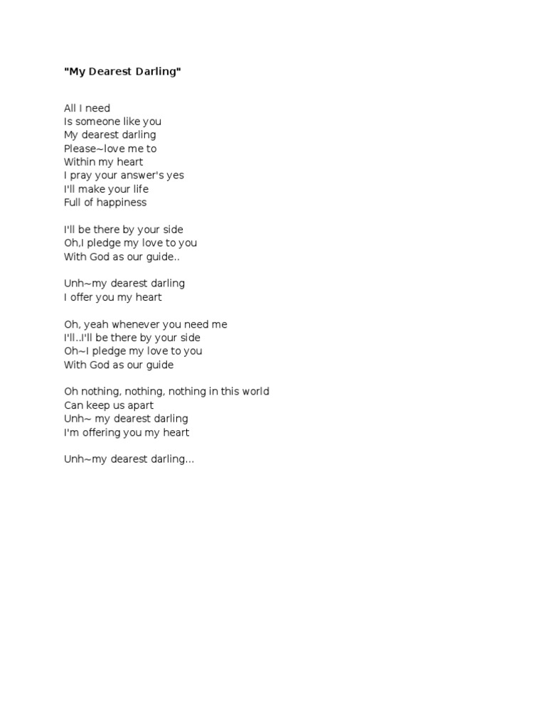 Love Poem: My Dearest Darling | PDF | Religion & Spirituality