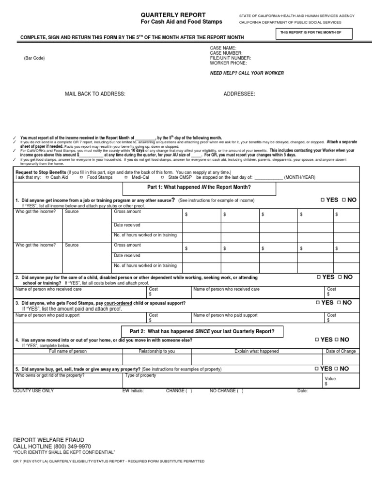 QR7 | PDF | Supplemental Nutrition Assistance Program | Fraud
