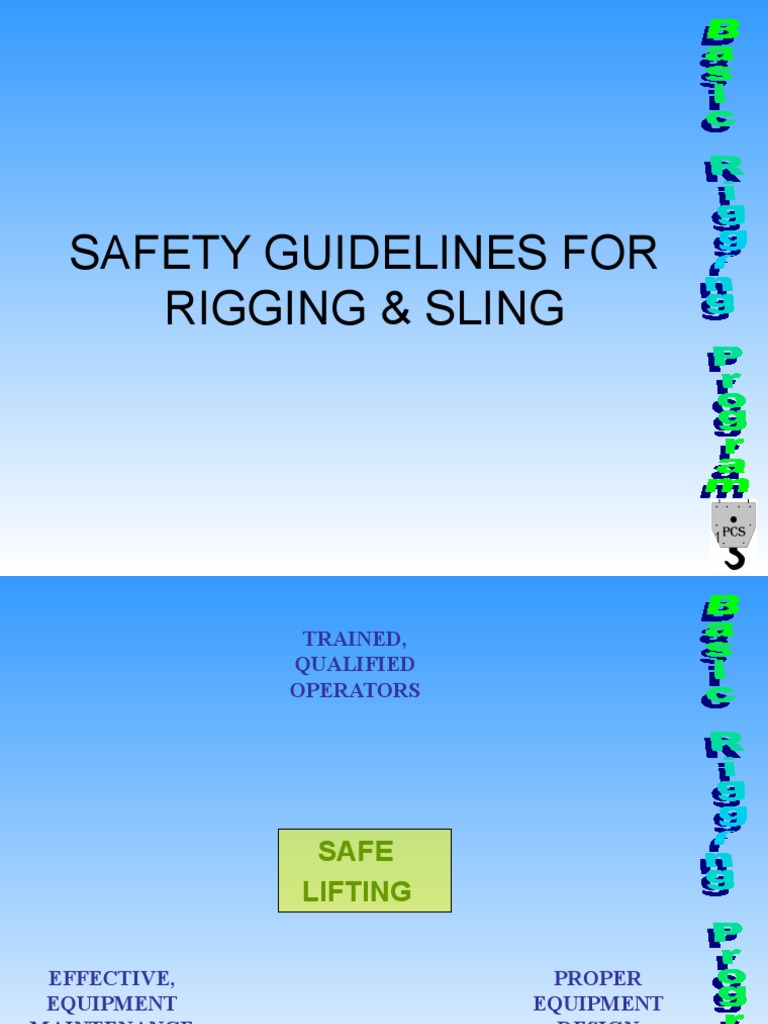 Rigging & Sling Safety Guidelines | PDF | Occupational Safety And ...