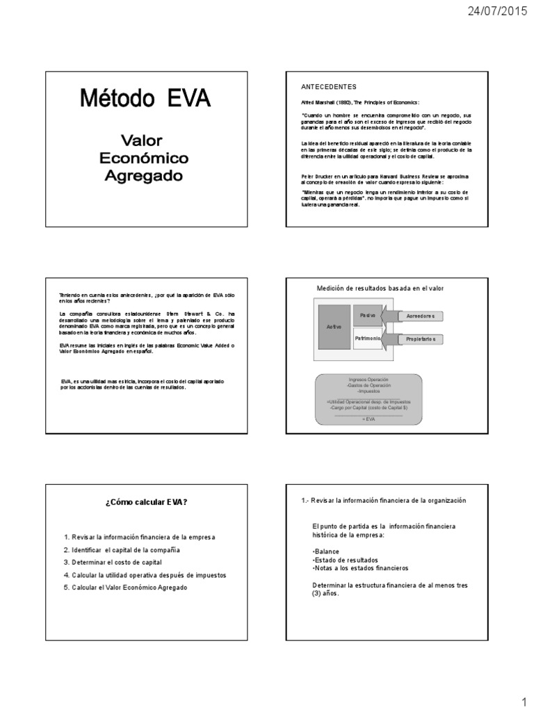 Metodo EVA | PDF | Costo | Beneficio (economía)