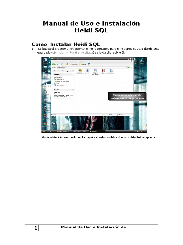 Manual de Uso Heidi SQL | PDF | Point and Click | Áreas de informática