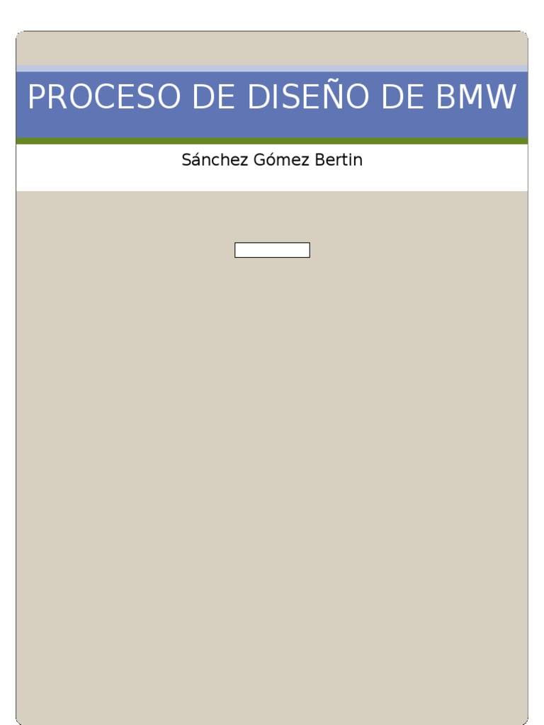 Proceso de Diseño en BMW | PDF | BMW | Diseño