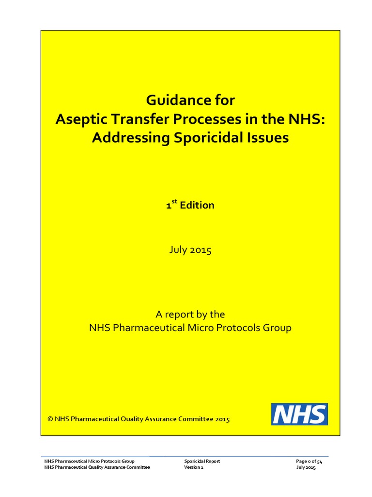 Guidance For Aseptic Transfer | PDF | Materials | Chemical Substances