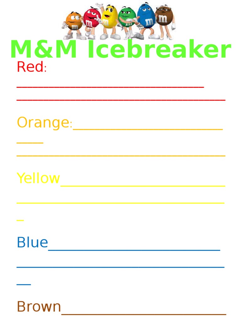 M&M Ice Breaker | PDF