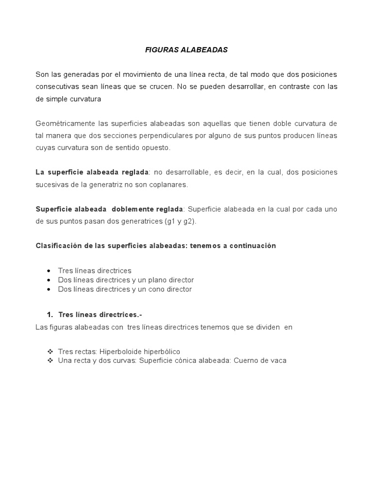 Figuras Alabeadas | PDF | Hélice | Objetos geométricos