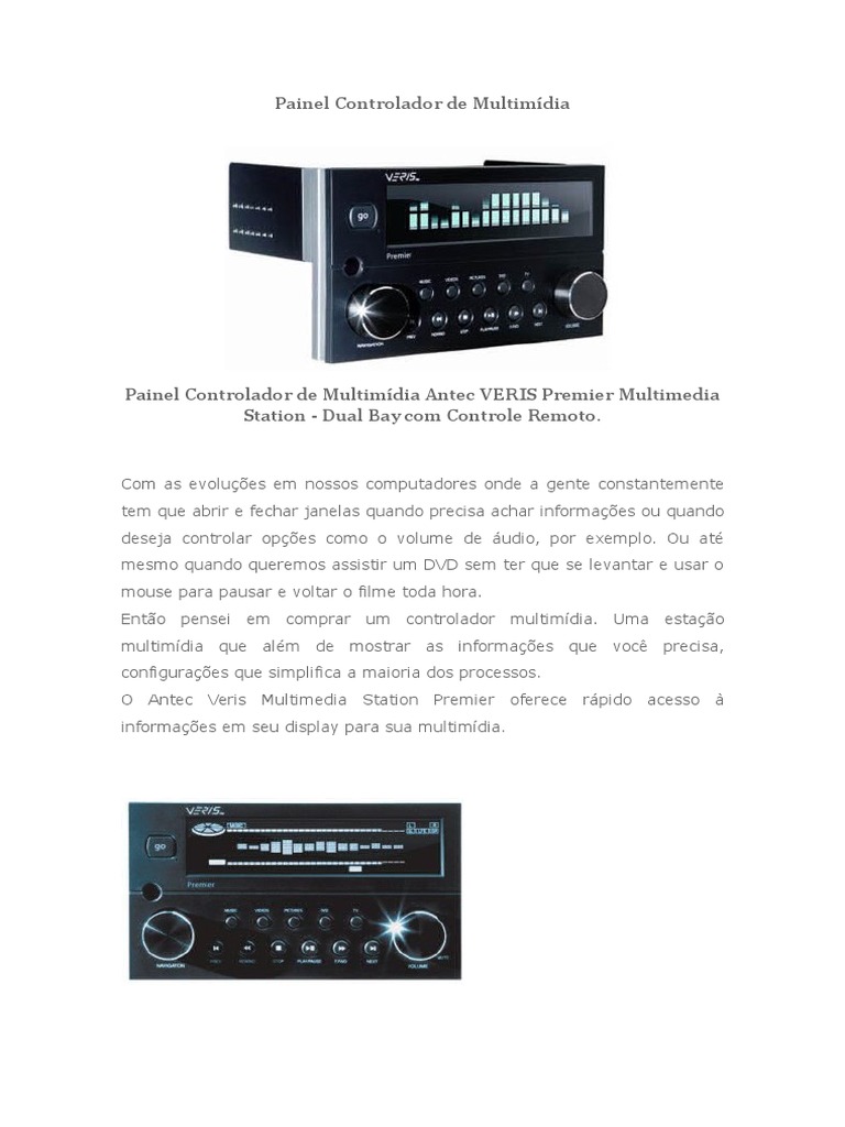 Painel Controlador de Multimídia | PDF | Microsoft Windows | USB