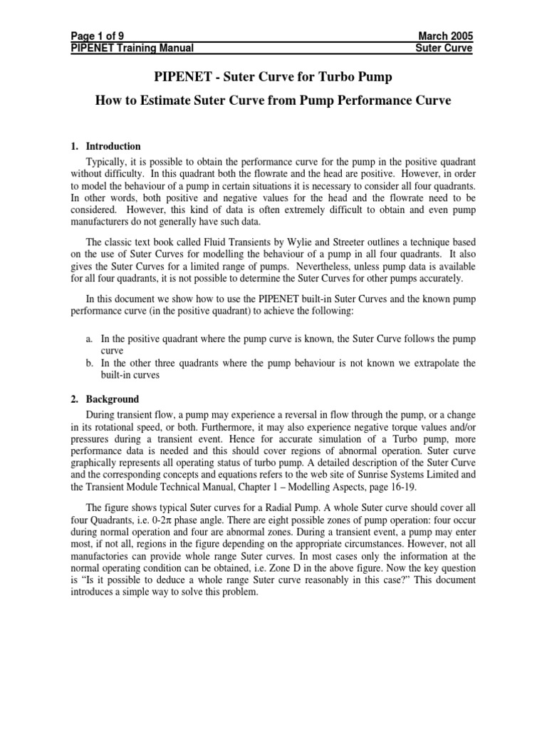 Estimating Suter Curve | PDF | Interpolation | Pump