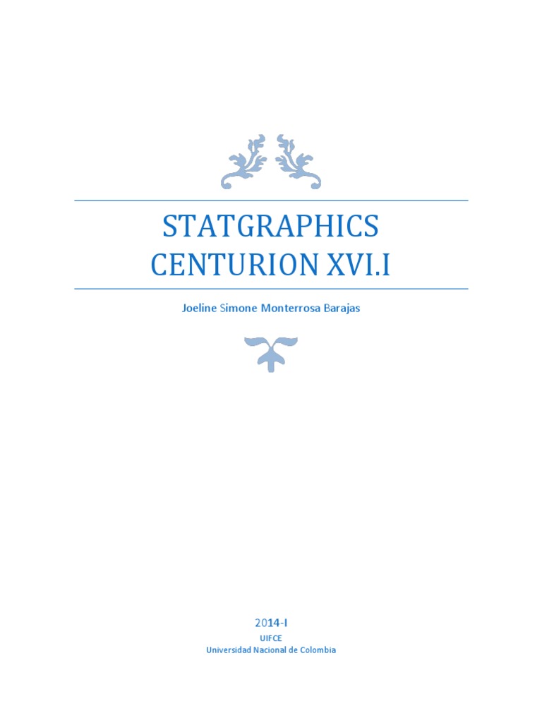 Manual Statgraphics Centurion XVI | PDF | Ventana (informática) | Point and Click