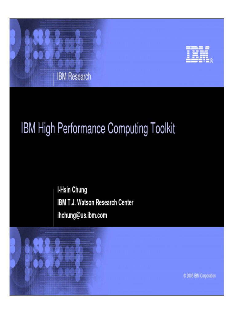 IBM Toolkit | PDF | Message Passing Interface | Cpu Cache
