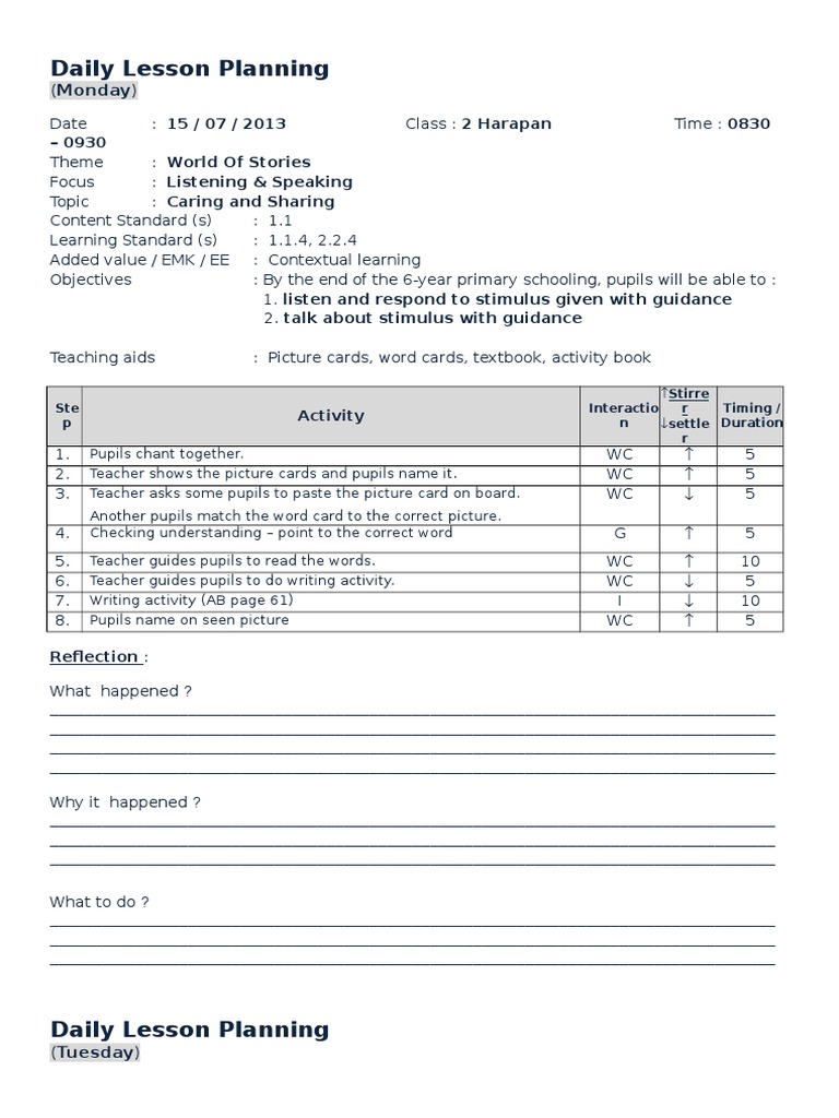 English Lesson Plan | PDF | Lesson Plan | Teachers