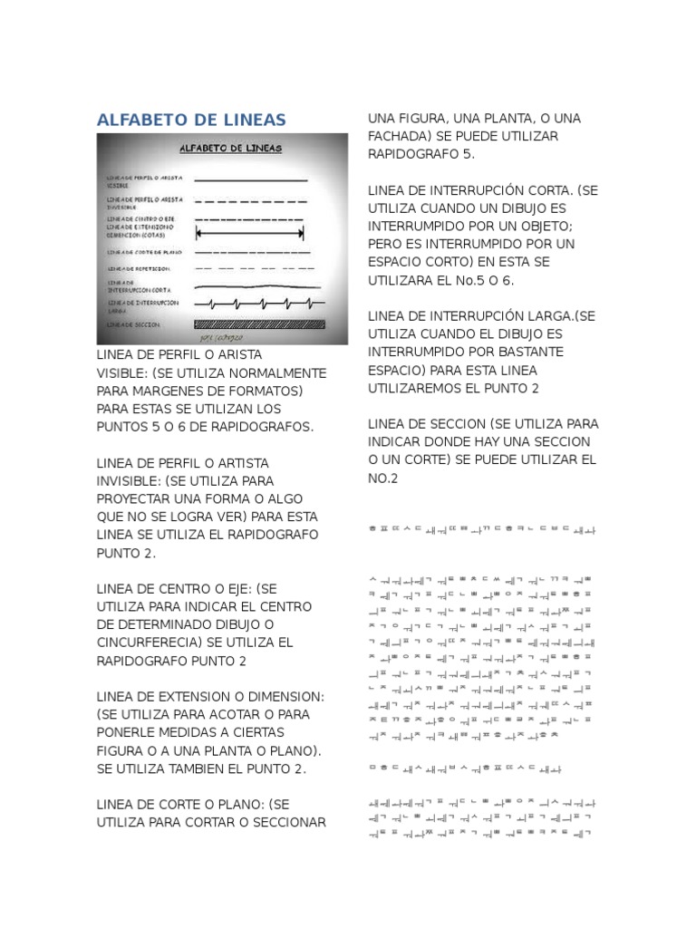 Alfabeto de Lineas | PDF