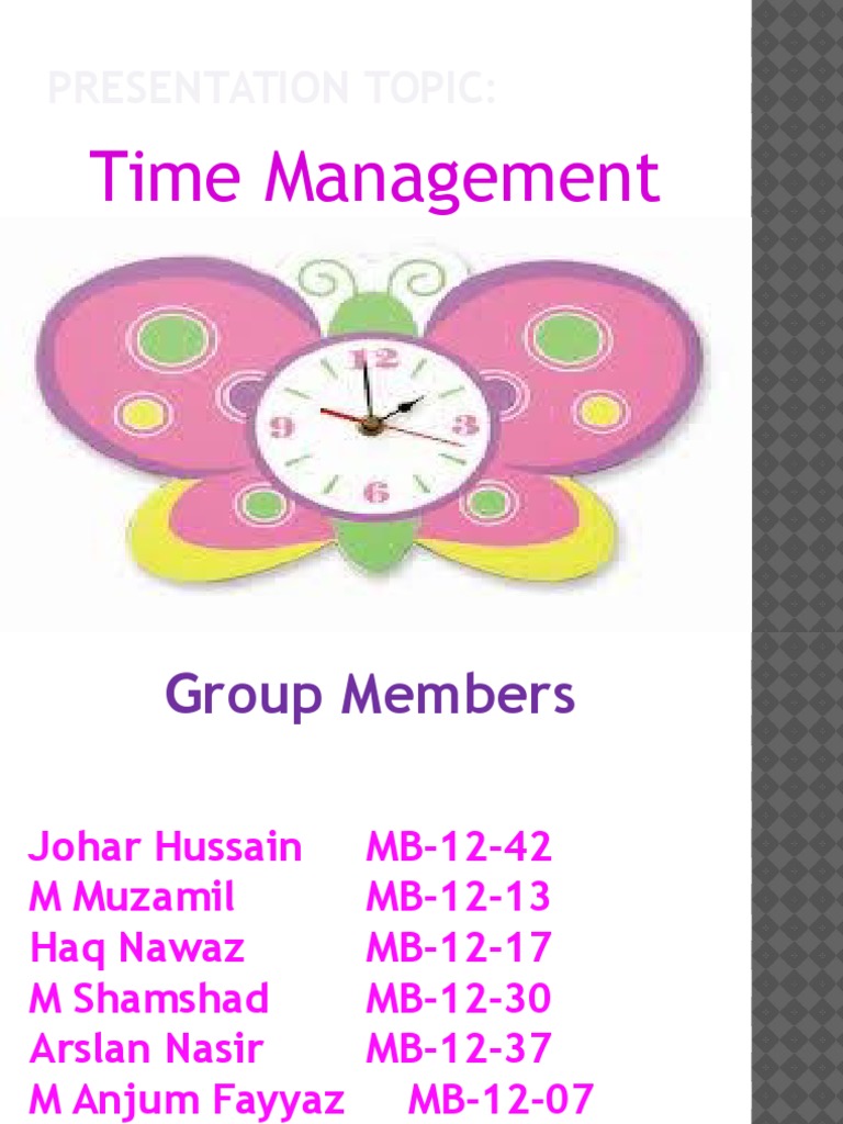 Final PPT of Time Management | PDF | Time Management | Professional Skills