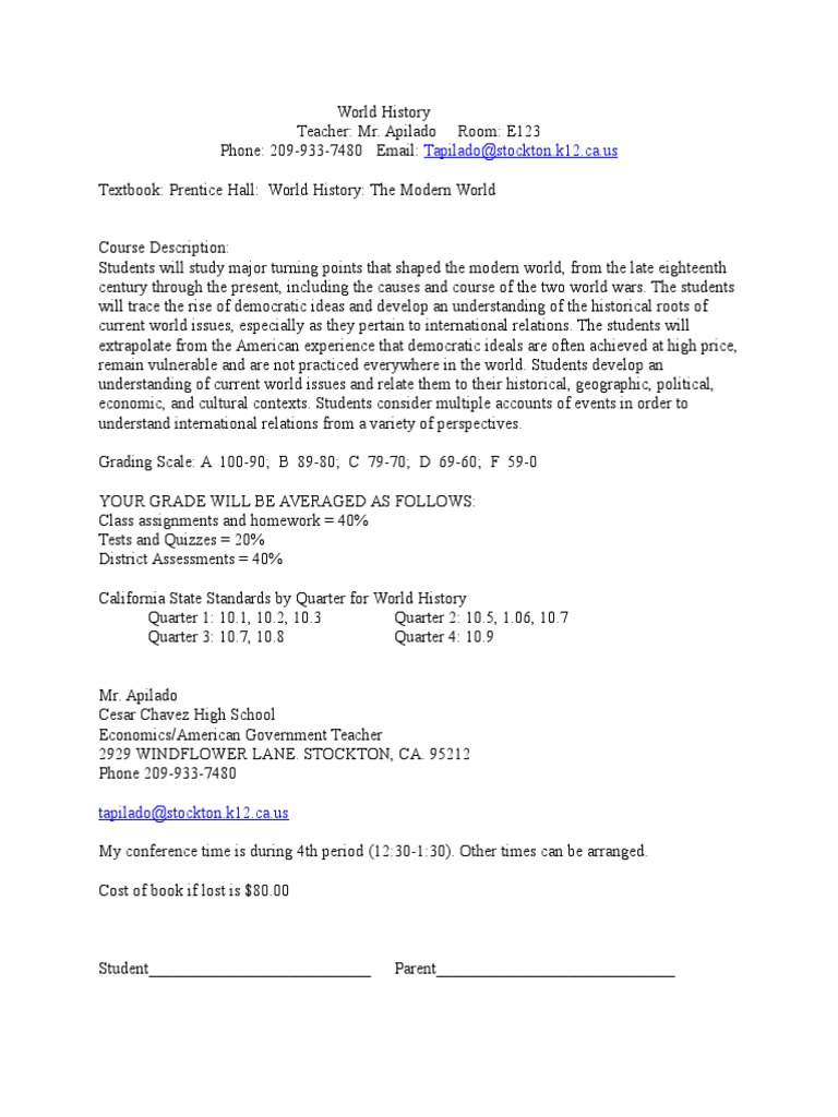 World History Course Overview K12 | PDF