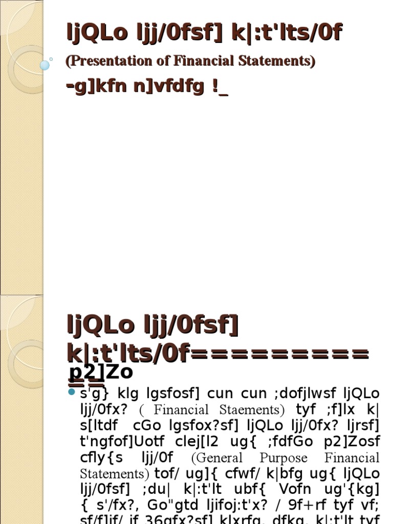Presentation of FS | PDF | Expense | Income Statement
