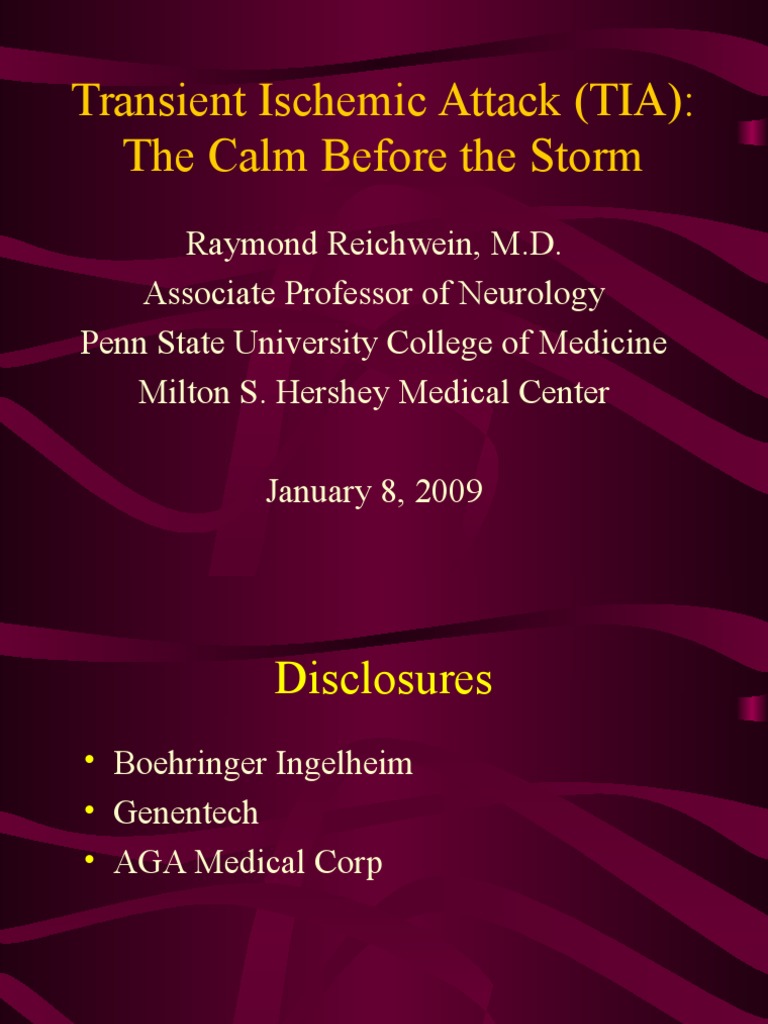 Transcient Ischaemic Attack | PDF | Stroke | Ischemia
