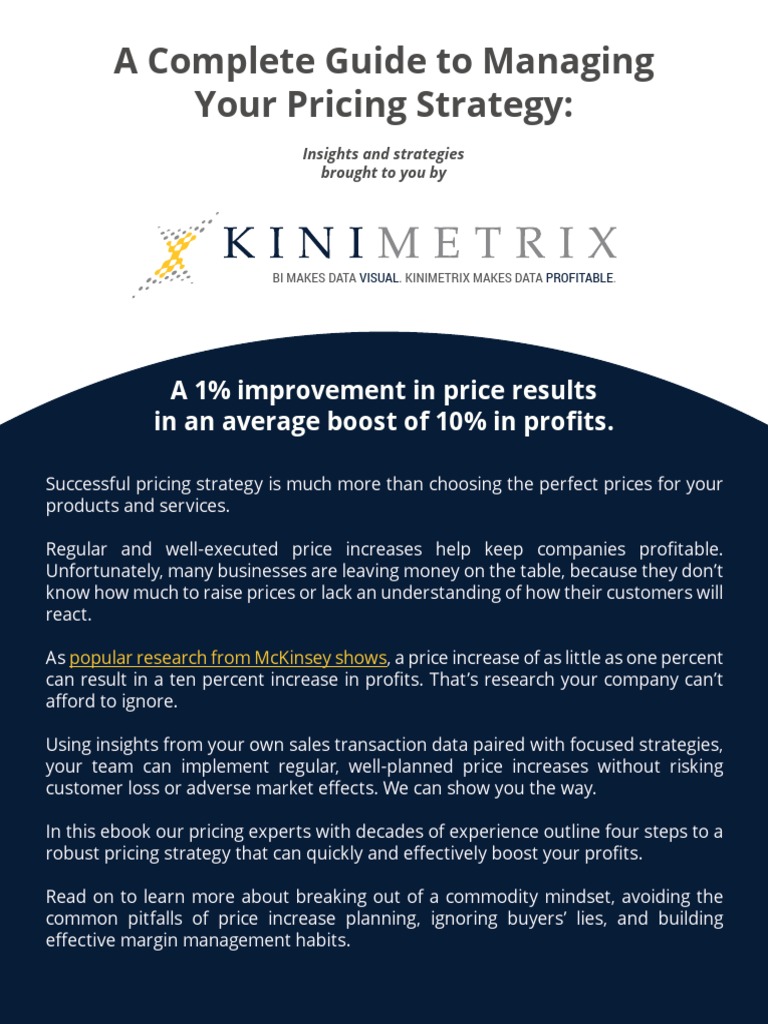 A Complete Guide To Managing Your Pricing Strategy | PDF | Sales ...