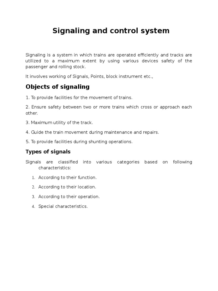 Signalling and Control System-10 | PDF | Systems Engineering | Road ...