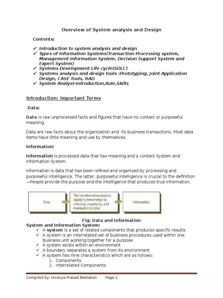 Introduction To System Analysis and Design | PDF | Software Development ...