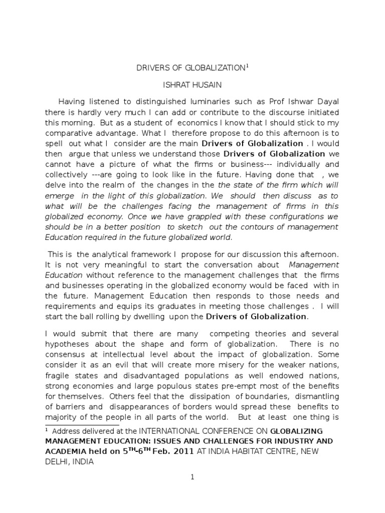 Key Drivers of Globalization Explained | PDF | Capital Account ...