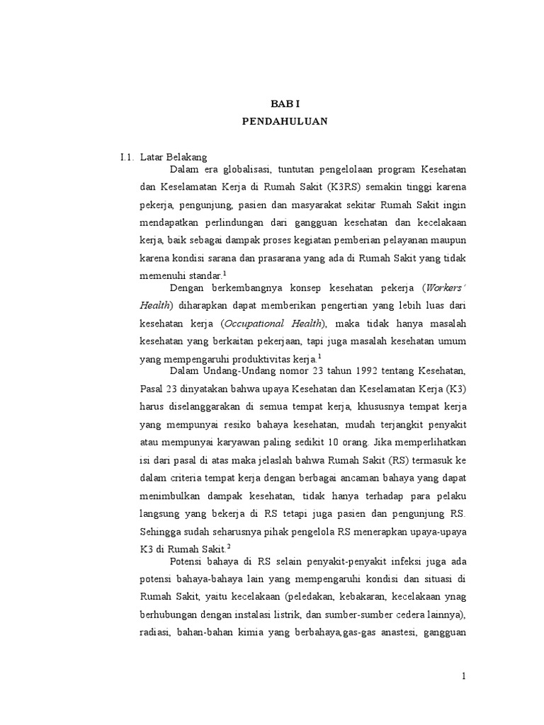 Proposal K3 Di Ruang Radiologi | PDF