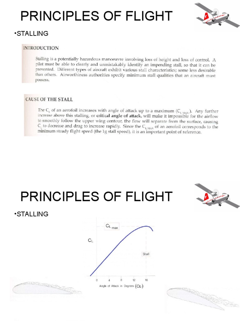 Flight Principles: Stalling & Lift Devices | PDF