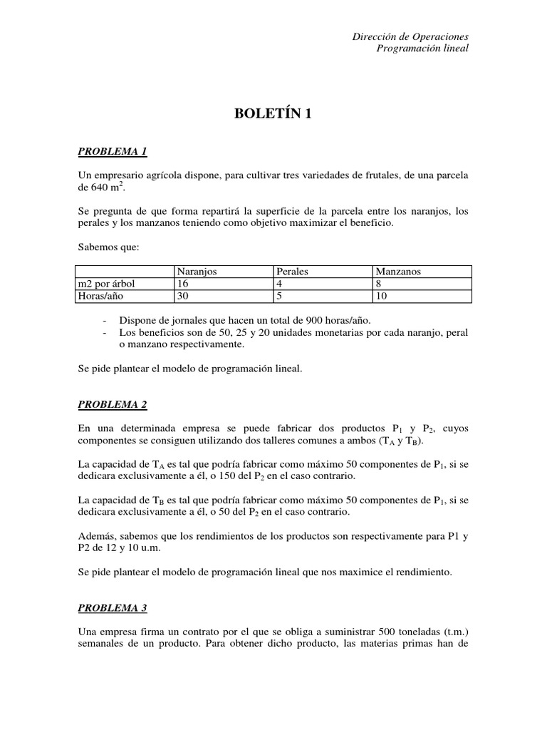 Dirección de Las Operaciones. Ejercicios Tema 1 | PDF | Vino ...