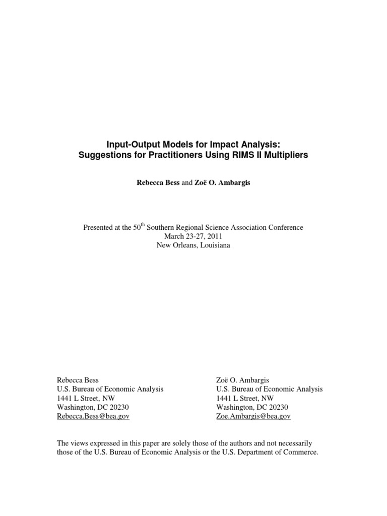 Input Output | PDF | Fiscal Multiplier | Value Added