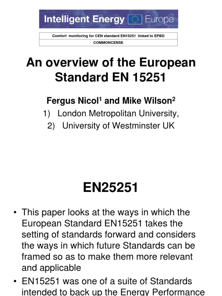 An Overview of en 15251 | PDF | Hvac | Ventilation (Architecture)