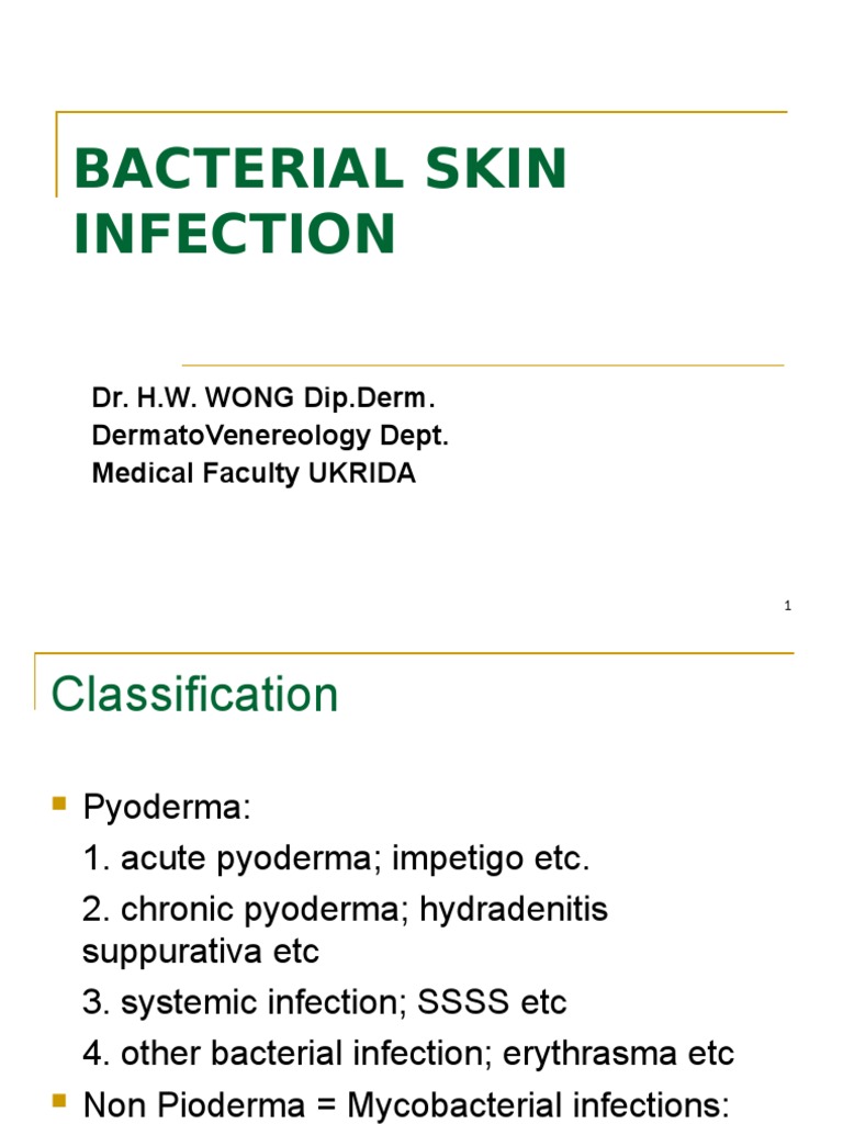 Bacterial Skin Infection Power Point | PDF | Streptococcus | Necrosis