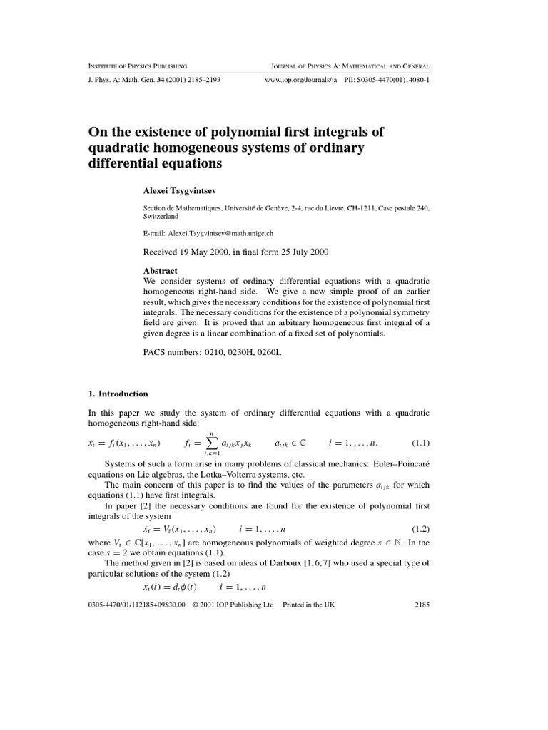 Quadratic Equation | PDF | Eigenvalues And Eigenvectors | Polynomial