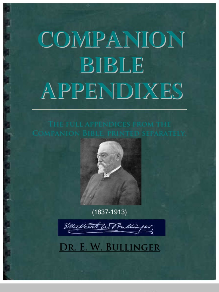 E.W. Bullinger - APPENDIXES To Companion Bible | PDF | Names Of God In ...