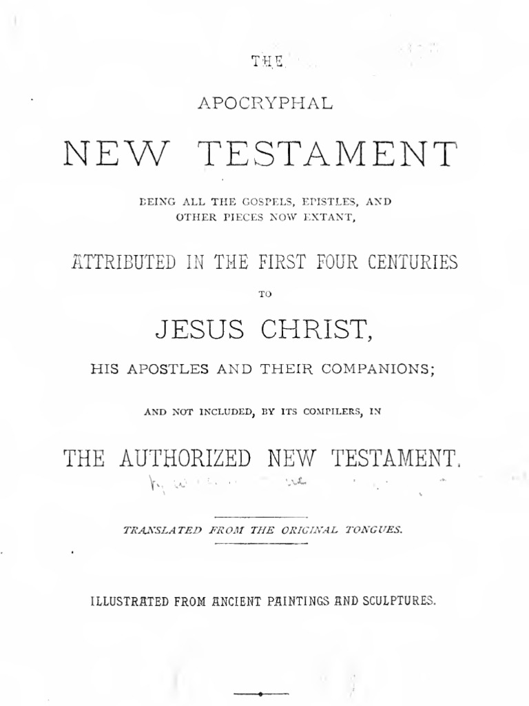Apocryphal New Testament | PDF | New Testament | Jesus